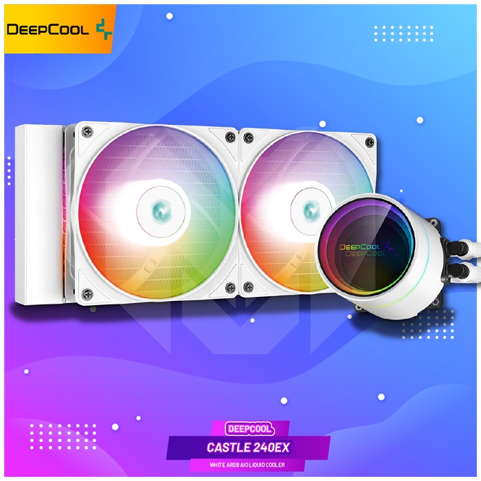 Jual DeepCool CASTLE 240EX White ARGB AIO Liquid Cooler - Putih ...