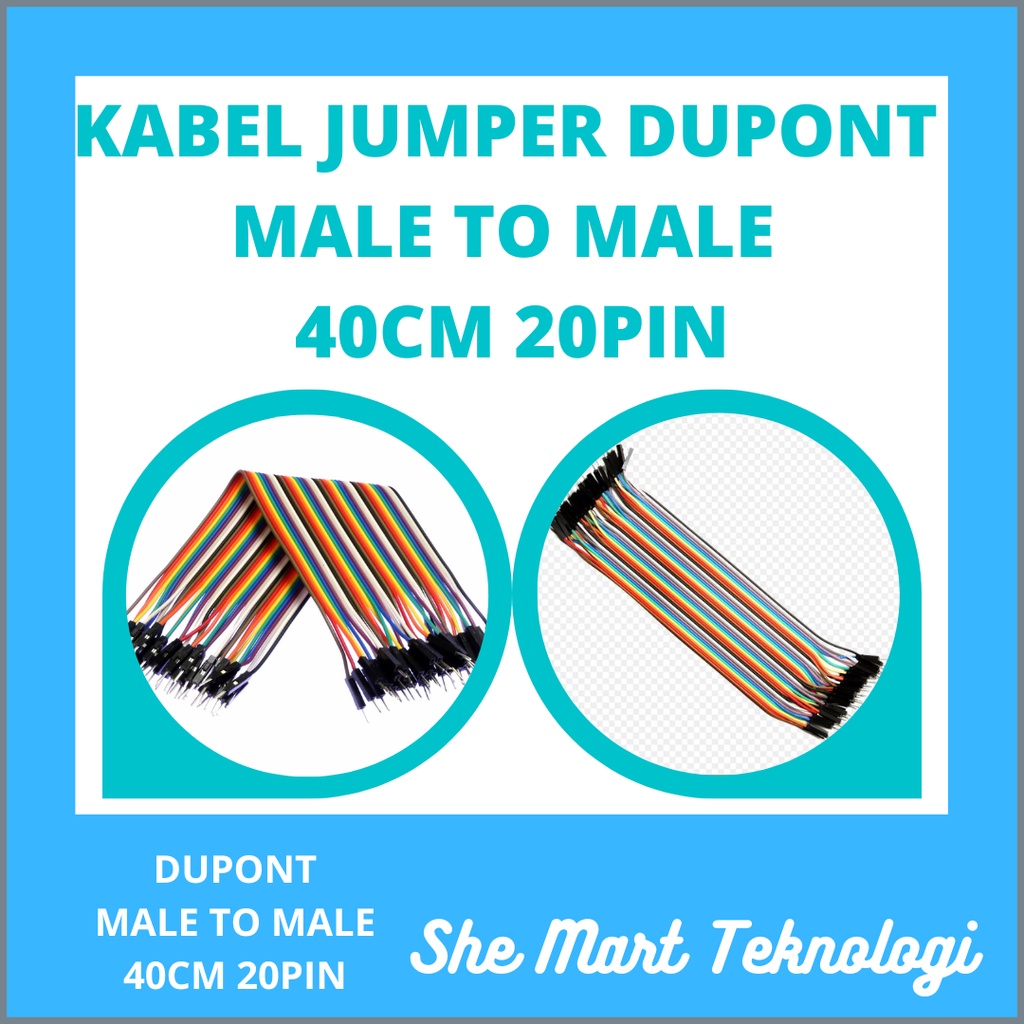 Jual Kabel Jumper Dupont arduino Male to Male 40cm 20 pin | Shopee ...