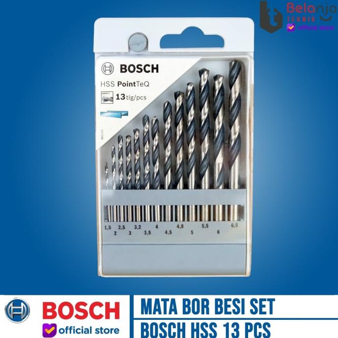 Jual Bosch Mata Bor Besi Set 13 Pcs HSS Point TeQ Mata Bor Besi Set ...