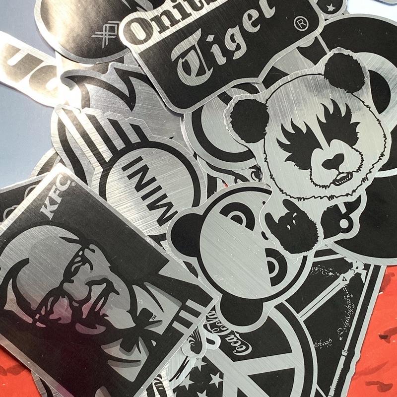 Jual Sticker Aesthetic PVC Silver Metalic | Shopee Indonesia