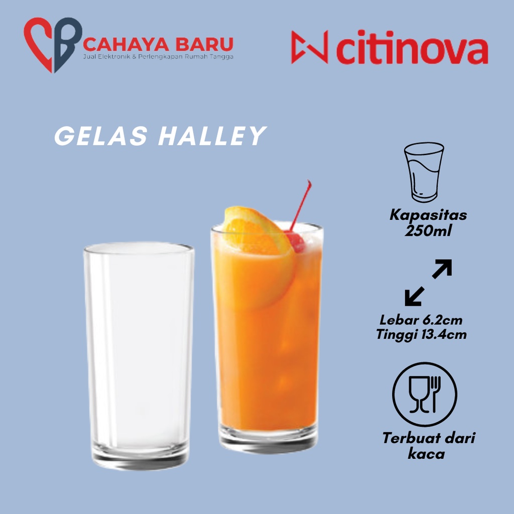 Jual CITINOVA GELAS HALLET 1BOX | Shopee Indonesia
