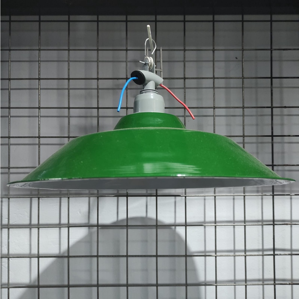 Jual Set Kap HIjau Lampu Gantung Penerangan Jalan + Fitting E27 Outdoor | Shopee Indonesia