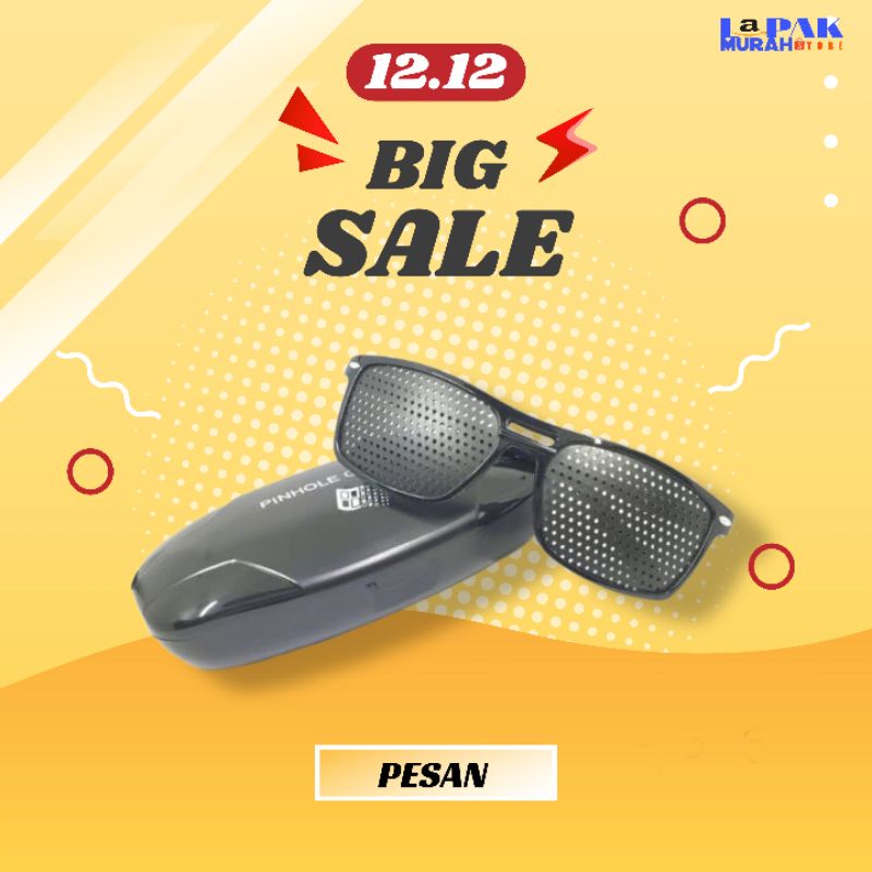 Jual Kacamata Terapi Pinhole glasses Dengan Box Mengurangi Minus Mata ...