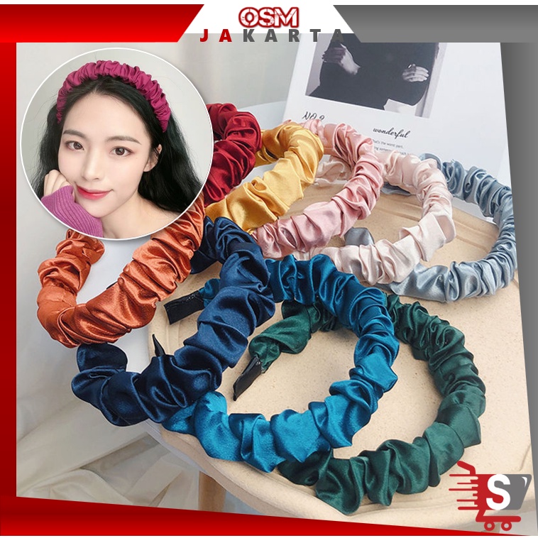 Jual OSM JKT B5632 Bando Bahan Satin / Bandana Korea Wanita Murah ...
