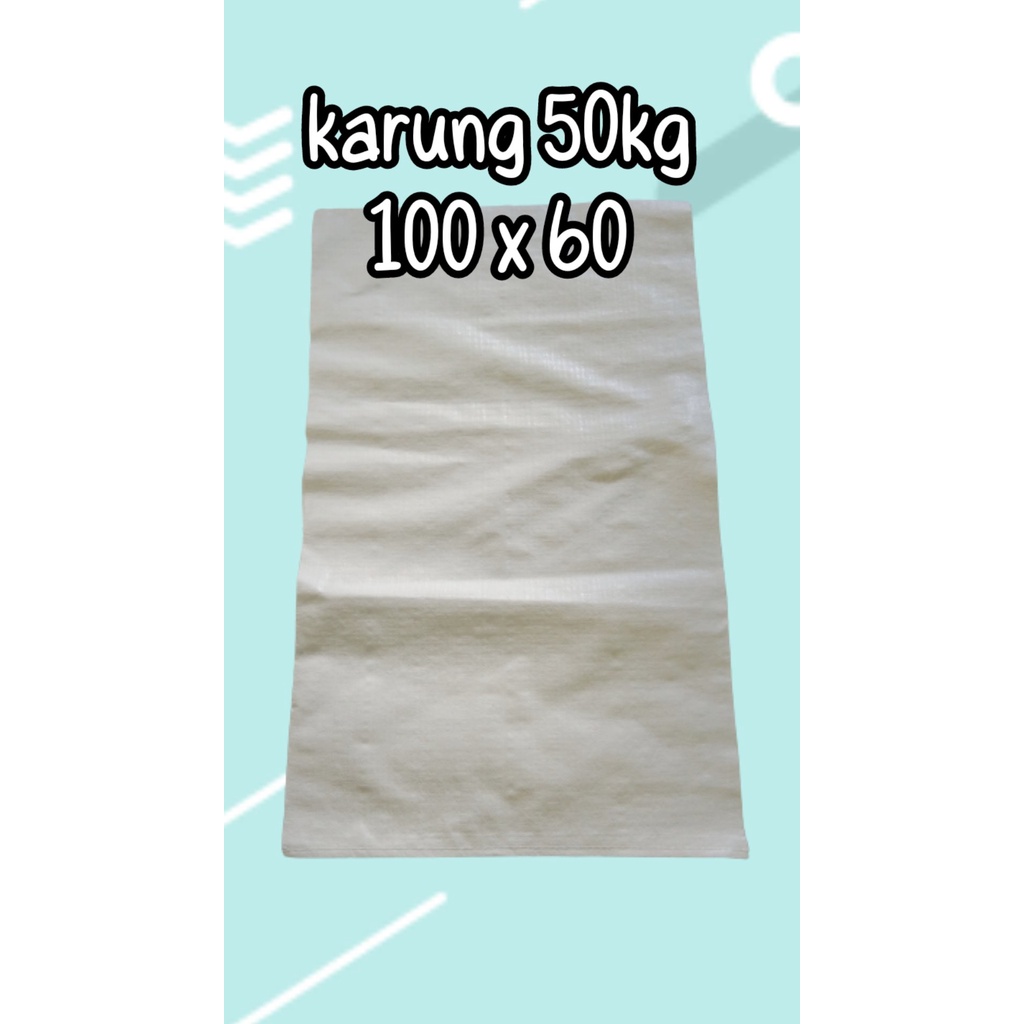 Jual Karung 50kg 100x60cm, karung beras, karung packing | Shopee Indonesia