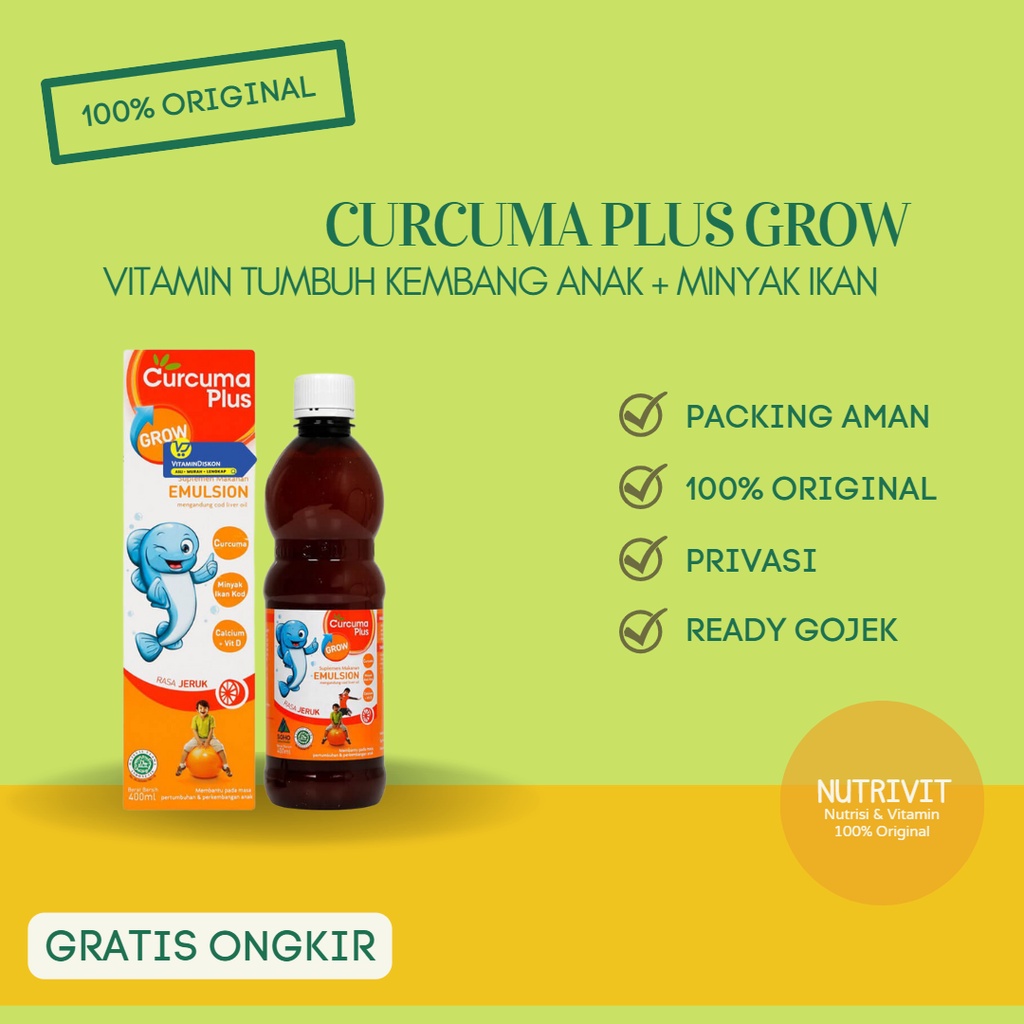 Jual CURCUMA PLUS GROW JERUK/STRAWBERRY 200/400ML | Shopee Indonesia