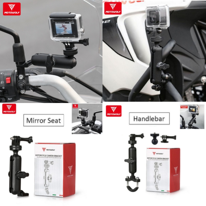 Jual Motowolf Breket Gopro Action Cam Holder Kamera Motor Camera Insta ...