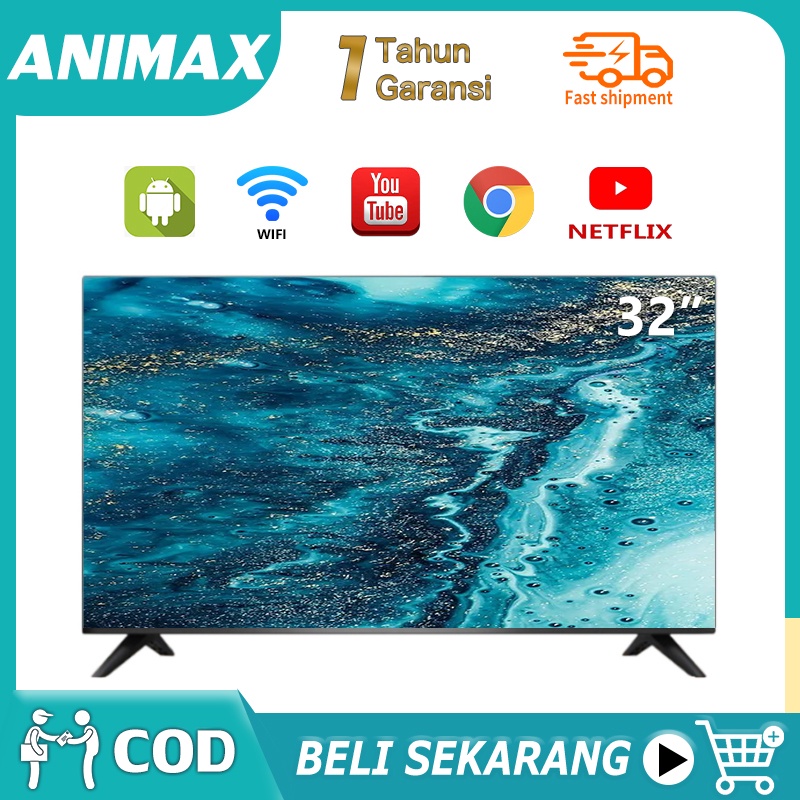 Jual ANIMAX Smart TV 32 inch Android 11.0 LED TV Digital Televisi FHD Youtube/Netflix-Web ...