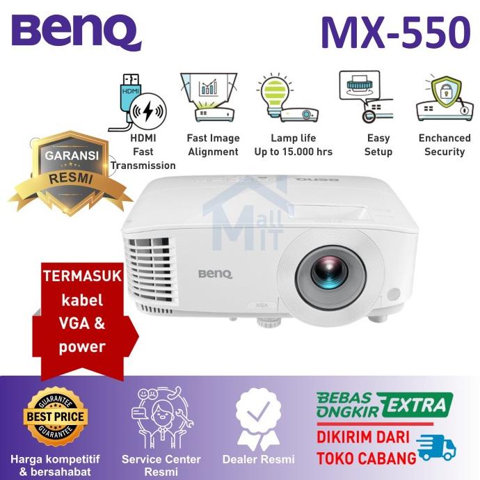 Jual Proyektor BenQ MX550 MX-550 MX 550 DLP XGA 3600 Lumen Projector RESMI | Shopee Indonesia