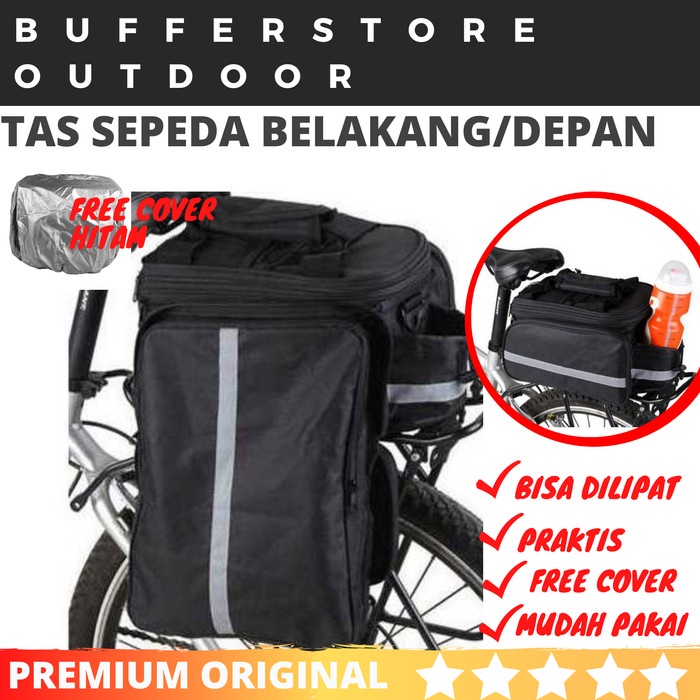 Jual TAS SEPEDA BELAKANG PANNIER LIPAT MTB TOURING FREE COVER WATERPROOF | Shopee Indonesia