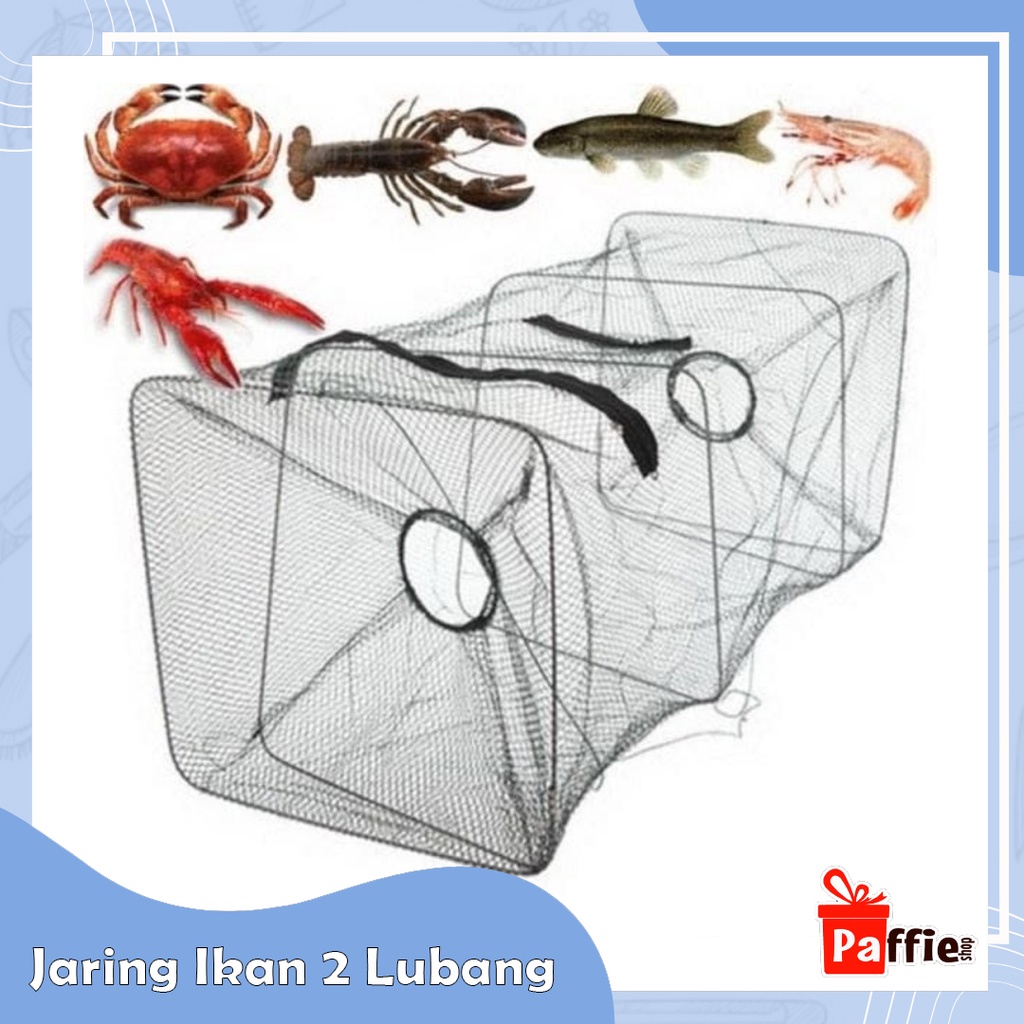 Jual Bubu Jaring Perangkap Ikan Udang Kepiting Lobster 2 Lubang Lipat ...