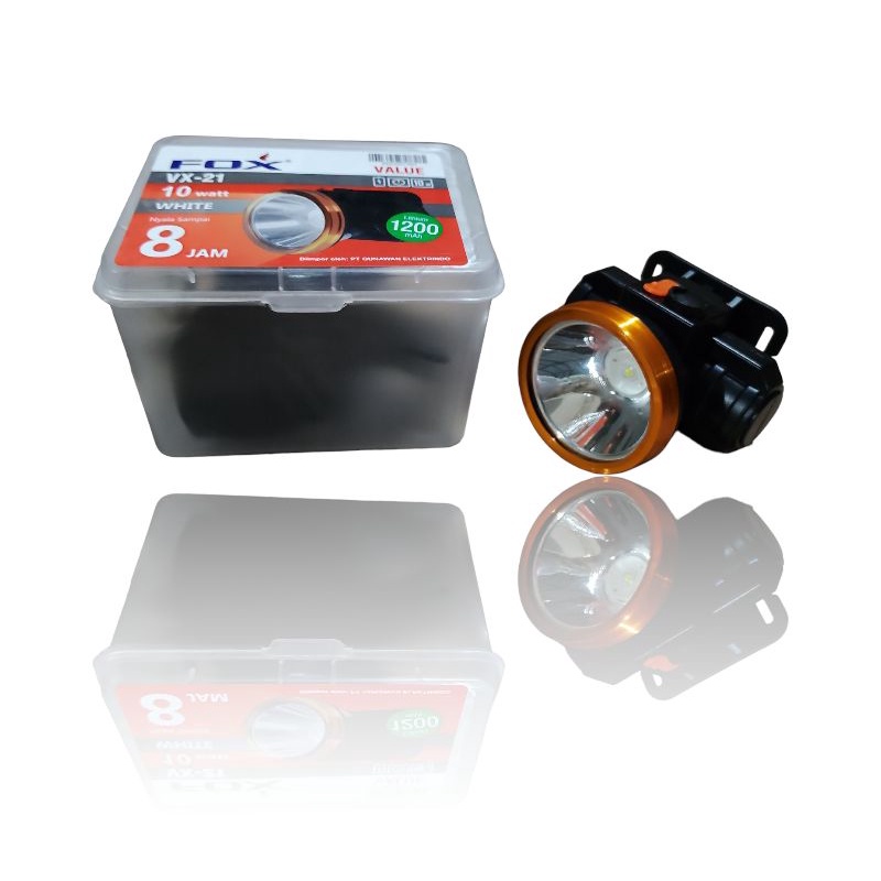 Jual senter kepala charger led FOX VX-21 20WATT | Shopee Indonesia