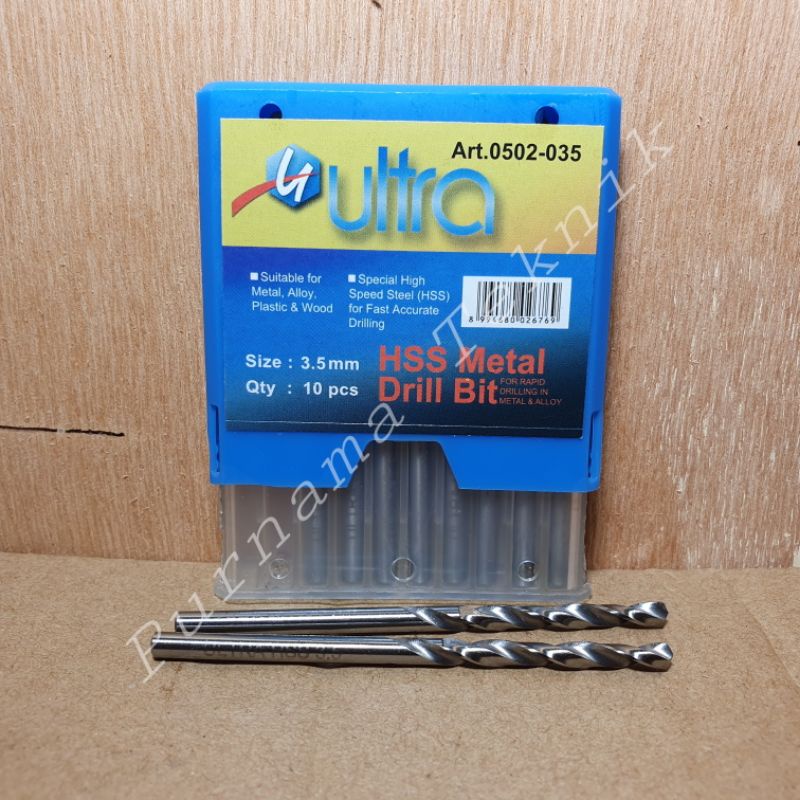 Jual Mata Bor Ultra 3.5mm Mata Bor Besi Ultra HSS 3.5 mm | Shopee Indonesia