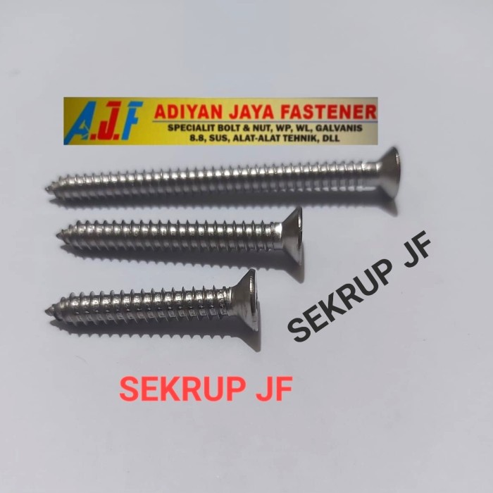 Jual Tapping Sekrup jf / Sekrup fab Stainless 304 #10X11/4 ( 50pcs ...