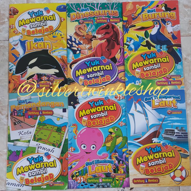 Jual Buku mewarna mewarnai anak tk paud coloring colouring book belajar ...