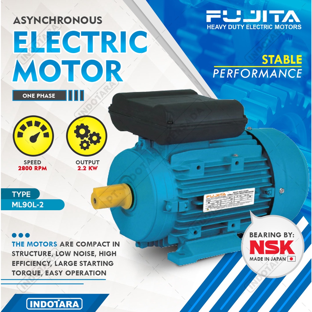 Jual Fujita Electric Motor 1 Phase ML90L-2 | Shopee Indonesia