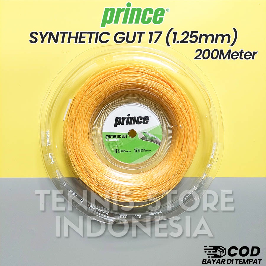 Jual Senar Tenis Prince Synthetic Gut 17 w/ Duraflex 200meter String ...