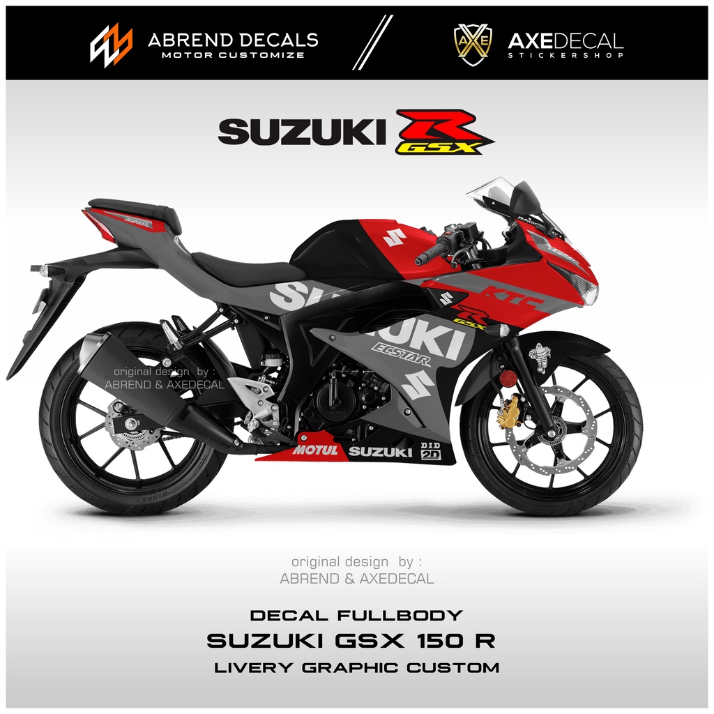 Jual DECAL FULLBODY GSX 150 R LIVERY SUZUKI RACING TEAM / STIKER MOTOR ...