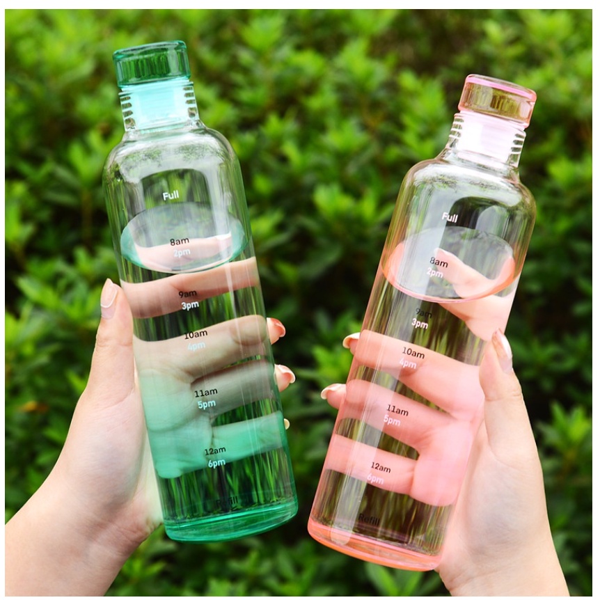 Jual Botol Minum kaca Aesthetic Water Bottle Termos Botol Bening ...