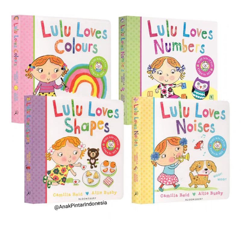 Jual LULU LOVES COLOURS, SHAPES, NUMBERS AND NOISES (BUNDLING 4 BOOKS ...