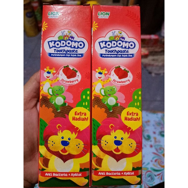 Jual Kodomo Toothpaste strawberry 45g | Shopee Indonesia