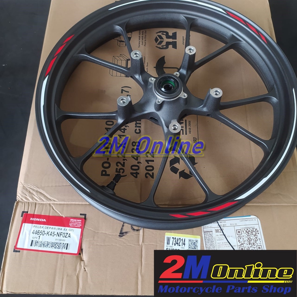Jual 44650K45NF0ZA Velg CW CBR150R LED K45G K45N Depan Mat Axis Grey ...