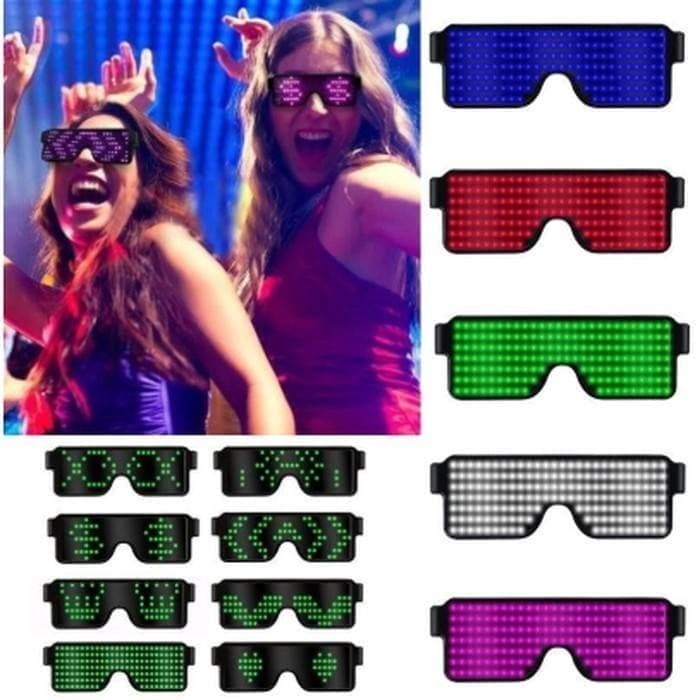 Jual Vr Kacamata Led Virtual Fashion Usb 8 Mode Flash Light Party Dj ...