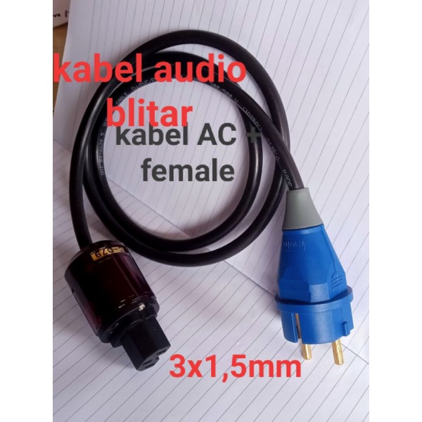 Jual kabel AC power built up plus kabel 3x1,5mm | Shopee Indonesia