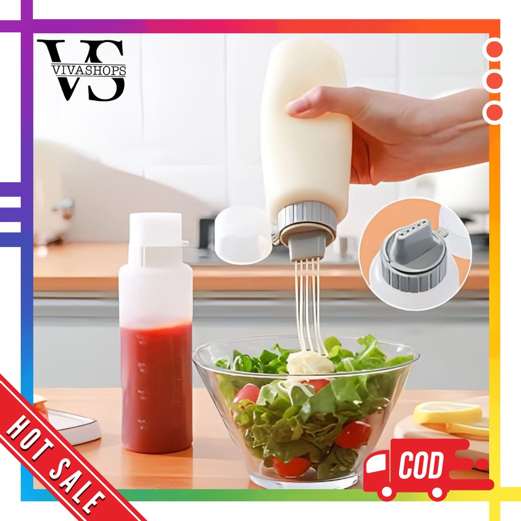 Jual Botol Saus 5 Lubang Dengan Tutup / Botol Kecap Saos Portabel ...