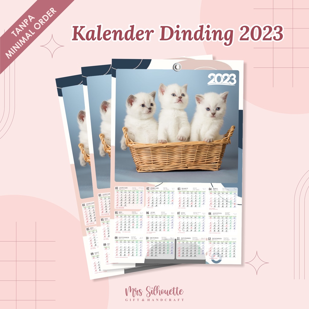 Jual CETAK KALENDER DINDING 2023 / CUSTOM FOTO / KARAKTER / TERMURAH ...