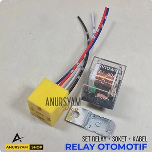 Jual Relay 12V Kaki 4 dan Soket Plus Kabel Bintik / Rilay Set - Hinowa | Shopee Indonesia