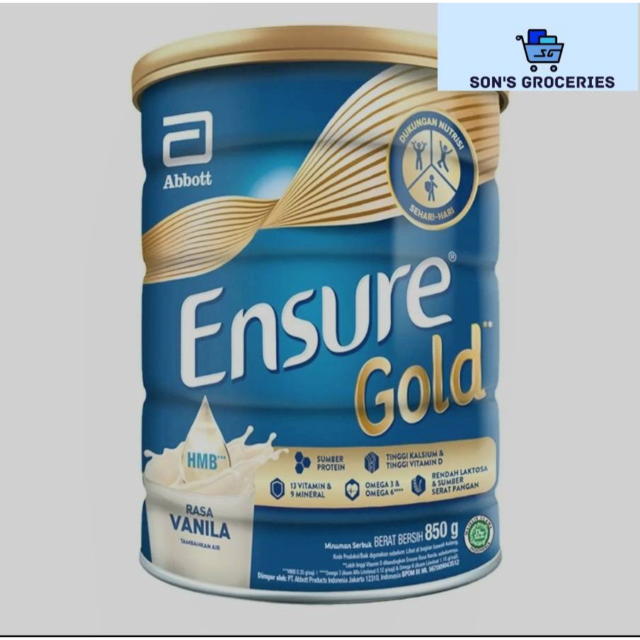 Jual Ensure Gold HMB Vanila 800g - Susu Nutrisi Dewasa Rendah Laktosa | Shopee Indonesia