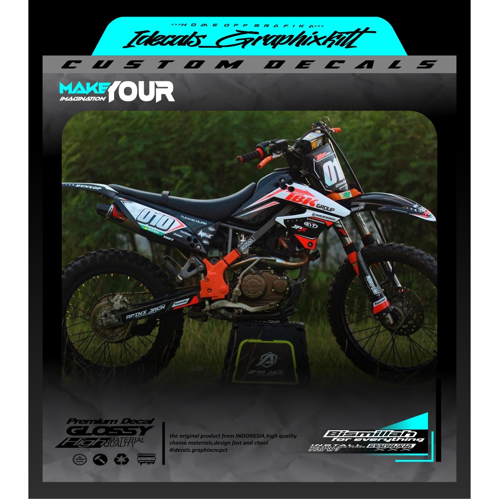 Jual 00425 sticker decals fullbody kawasaki klx 150 s/klx lama tema ...