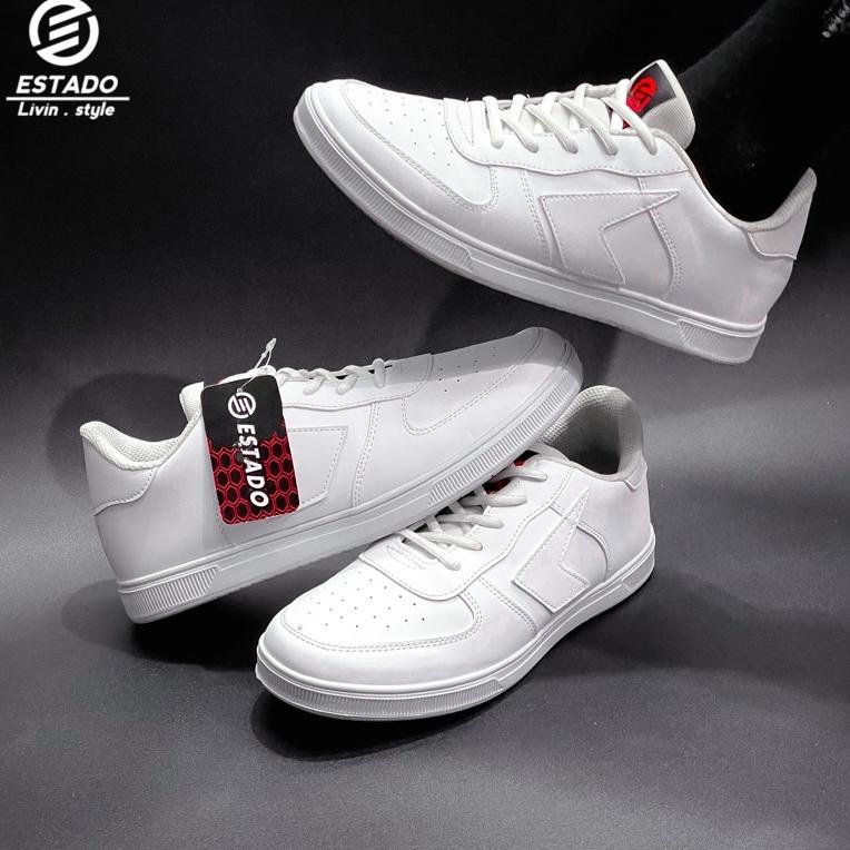 Jual ㊫ Sneakers White ESTADO Enkei Sepatu putih 39-43 STOK BANYAK 95 ...