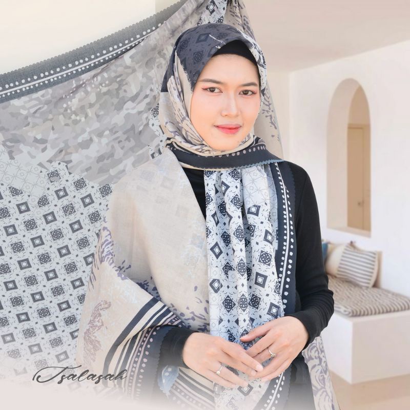 Jual Hijab Jilbab Jumbo Syar'i 140 x 140 cm motif Lunara series // Hijab Jilbab Jumbo Syar'i ...