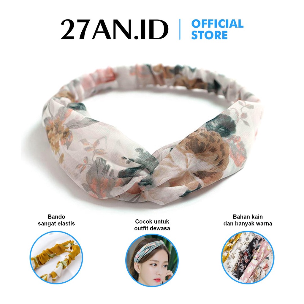Jual (27AN.ID) BANDANA WANITA MODEL SILANG H35 AKSESORIS RAMBUT FASHION KOREA STYLE B8 | Shopee ...