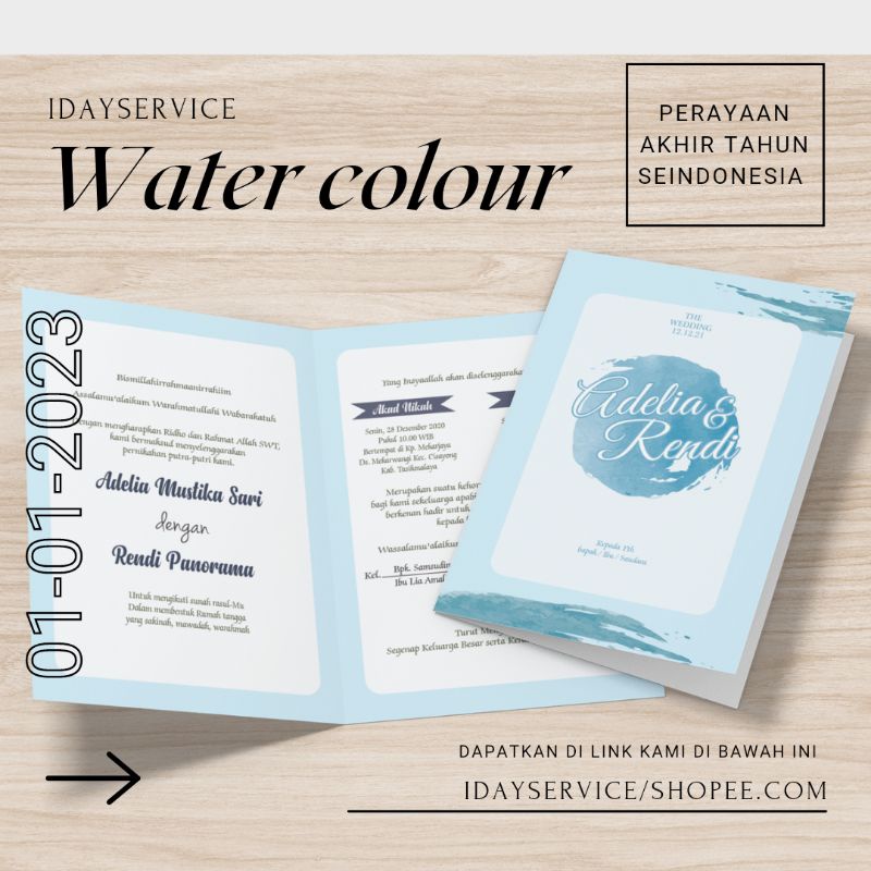 Jual AD.011 CETAK CEPAT UNDANGAN PERNIKAHAN MURAH MERIAH UNIK FLORAL ...