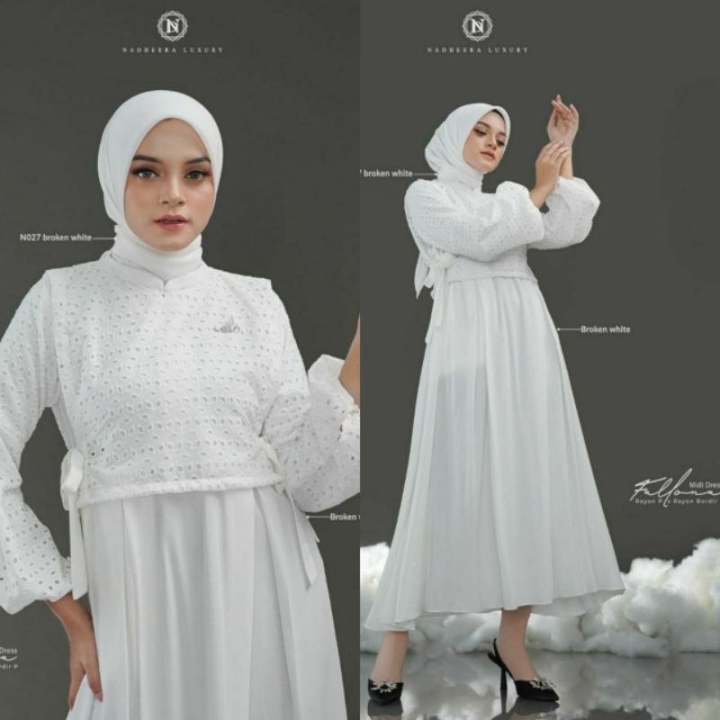 Jual FALLONA Midi dress by Nadheera Luxury | Shopee Indonesia