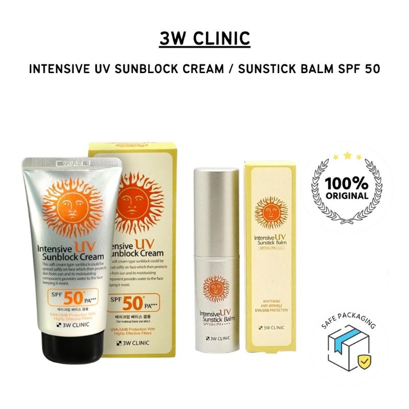 Jual 3W Clinic Intensive UV Sunblock Cream 70ml | Shopee Indonesia