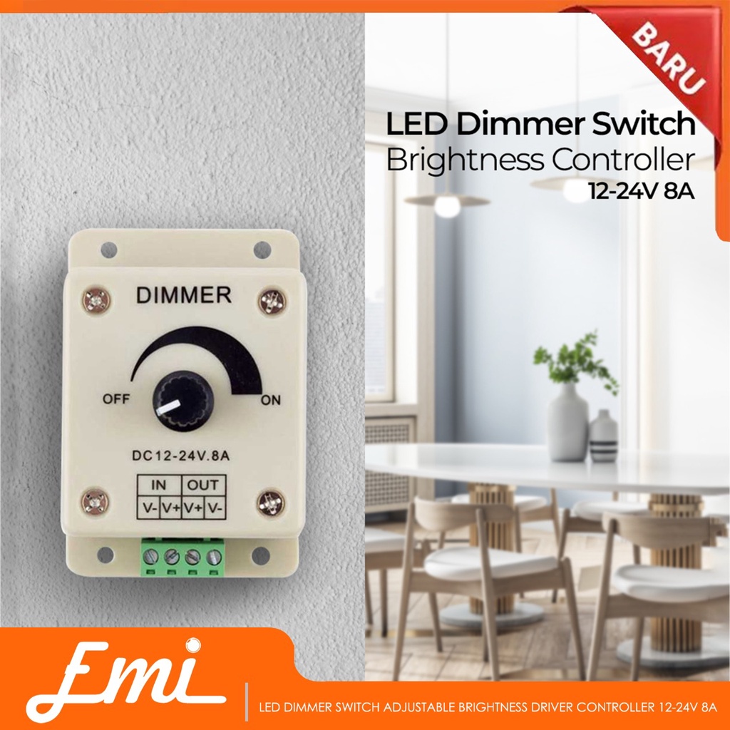 Jual LED Dimmer Switch Lamp Adjustable Brightness Driver Controller 12 ...