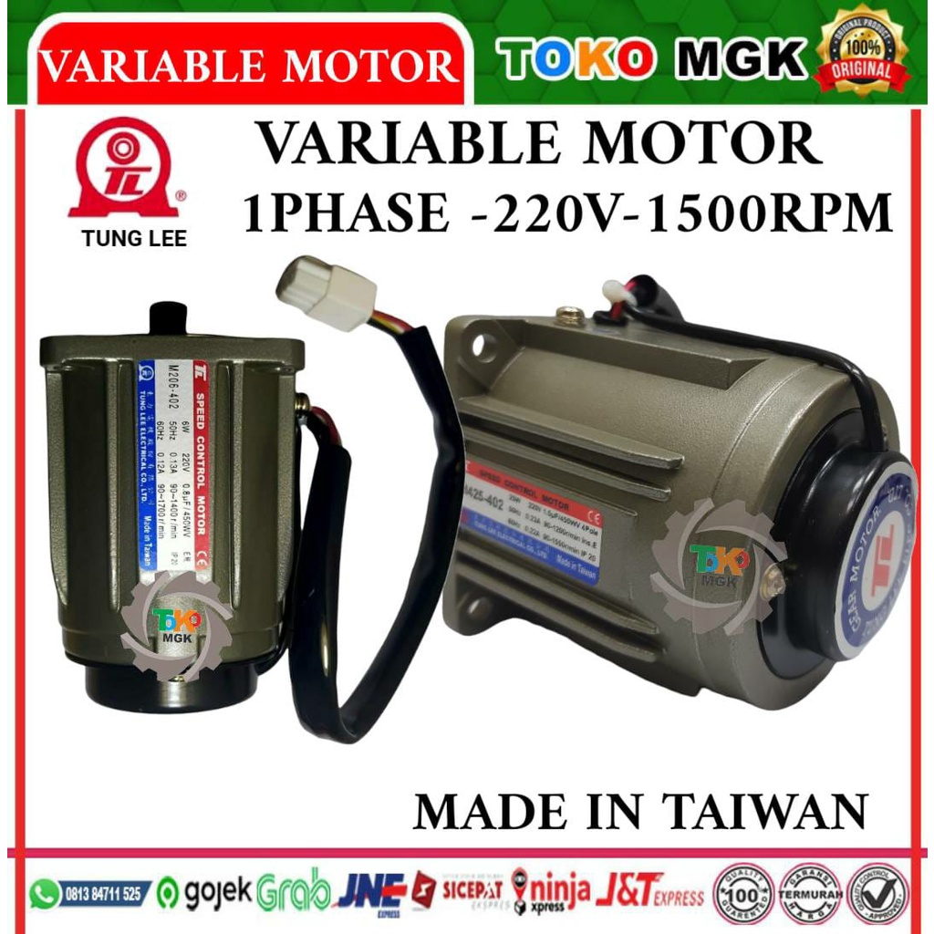 Jual TUNGLEE VARIABLE M590-502 90WATT 1PHASE TUNG LEE VARIABLE MOTOR ...