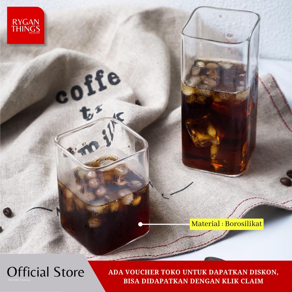 Jual Gelas Minuman Borosilicate Glass One Two Cups - KT 006 | Shopee Indonesia