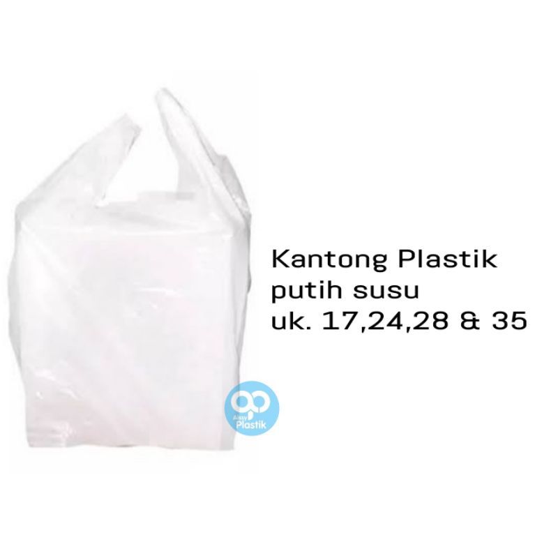 Jual kantong plastik putih susu/asoy putih susu uk.17,24,28,35 & 40 ...