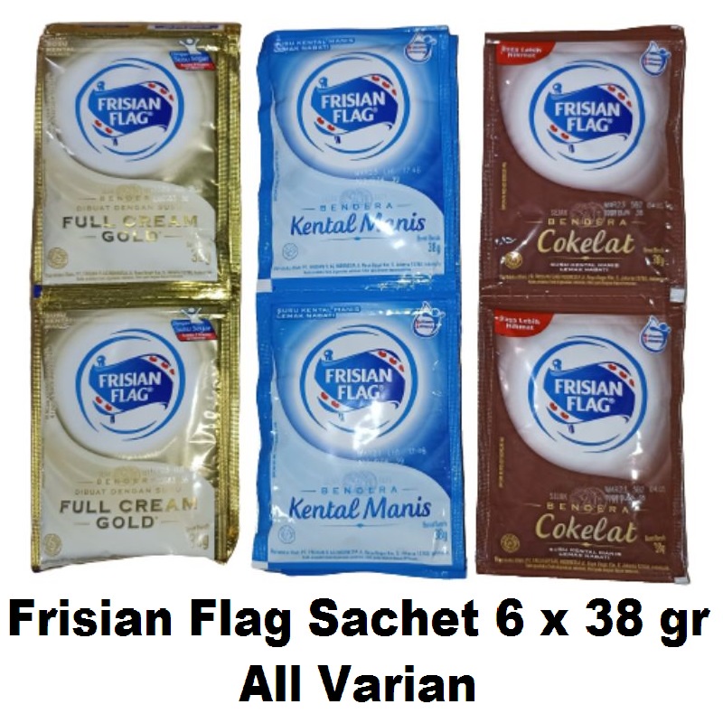 Jual Frisian Flag Sachet 6 x 38 gr - Susu Bendera Kental Manis | Shopee ...