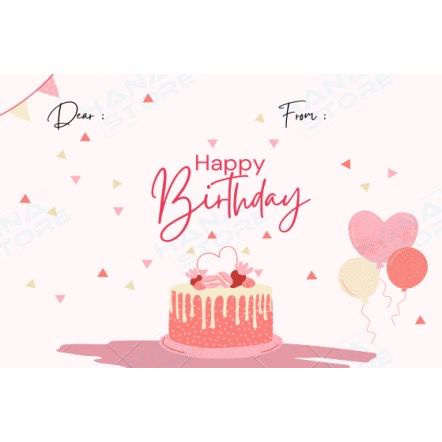Jual [oniion] Tambahan Packing Kartu Ucapan Birthday Ulang Tahun Notes ...