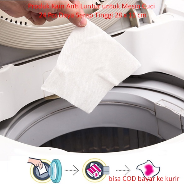 Jual Produk Keperluan Laundry Kain Anti Luntur untuk Mesin Cuci 24 Pcs ...