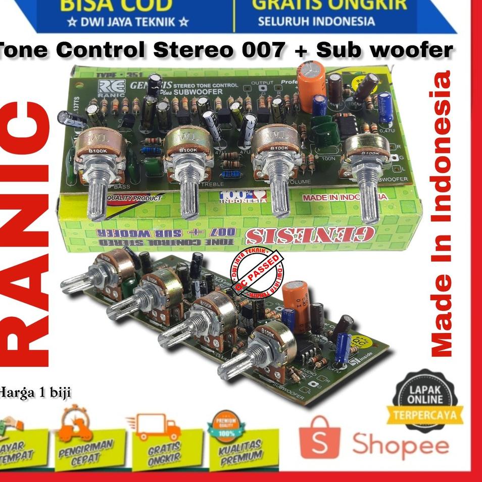 Jual Pusat Terbaru KIT TONE CONTROL STEREO SUBWOOFER GENESIS 007 DC 12 ...