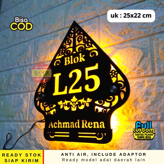 Jual PAPAN NOMOR RUMAH LED ACRYLIC | NOMER RUMAH LED | NO RUMAH MENYALA ...