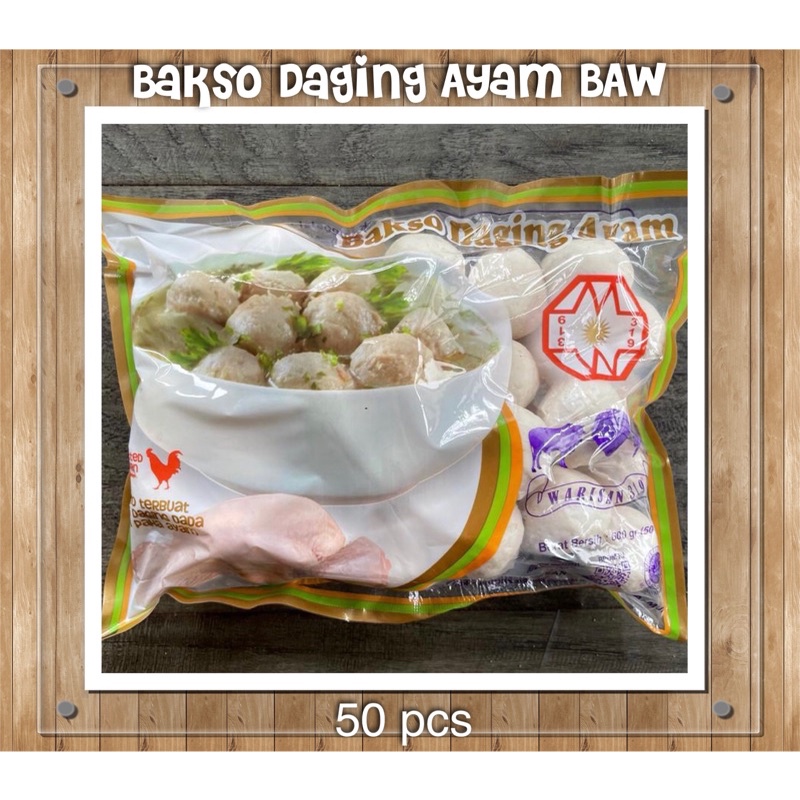 Jual Bakso Daging Ayam Warisan 319 isi 50 750 gr - BAW 50 | Shopee ...