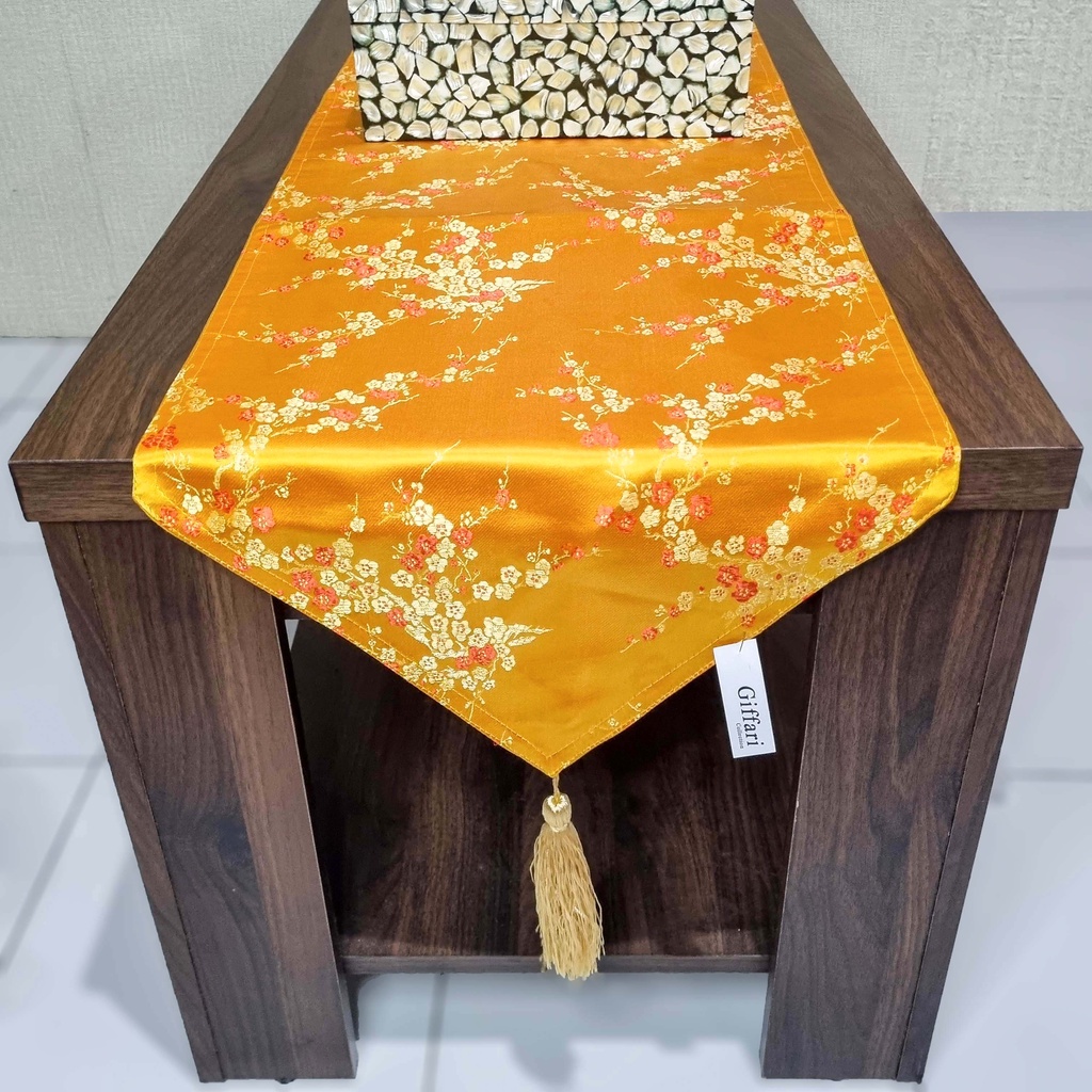 Jual Taplak Meja Tamu Imlek Sakura Gold - Table Runner - Table Cloth ...